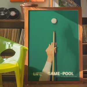 Life is Like a Game of Pool Poster, Inspirational Billiards Art Print ...