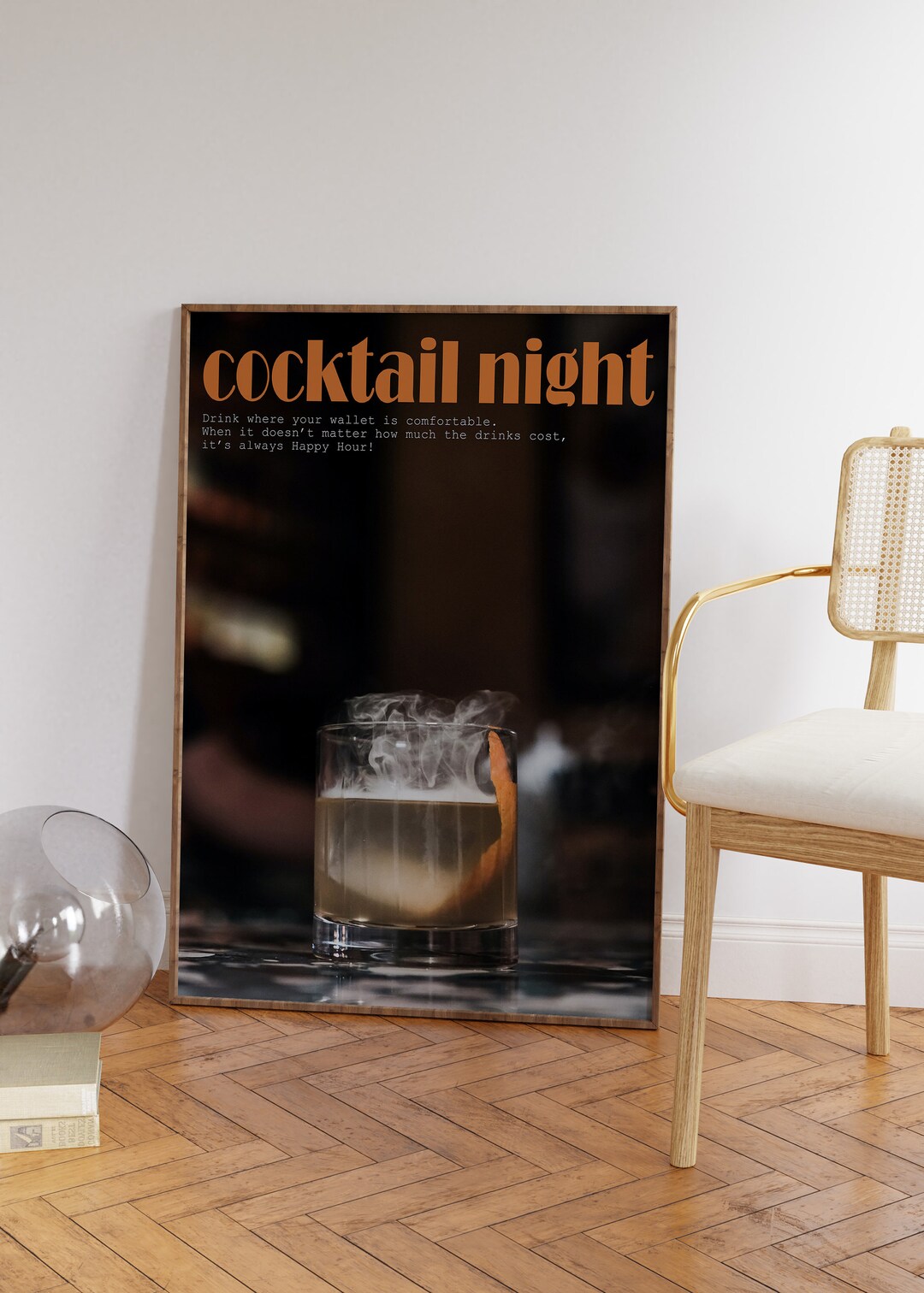 Cocktail Night Poster: Retro Bar Rules Print (digital Download) - Etsy