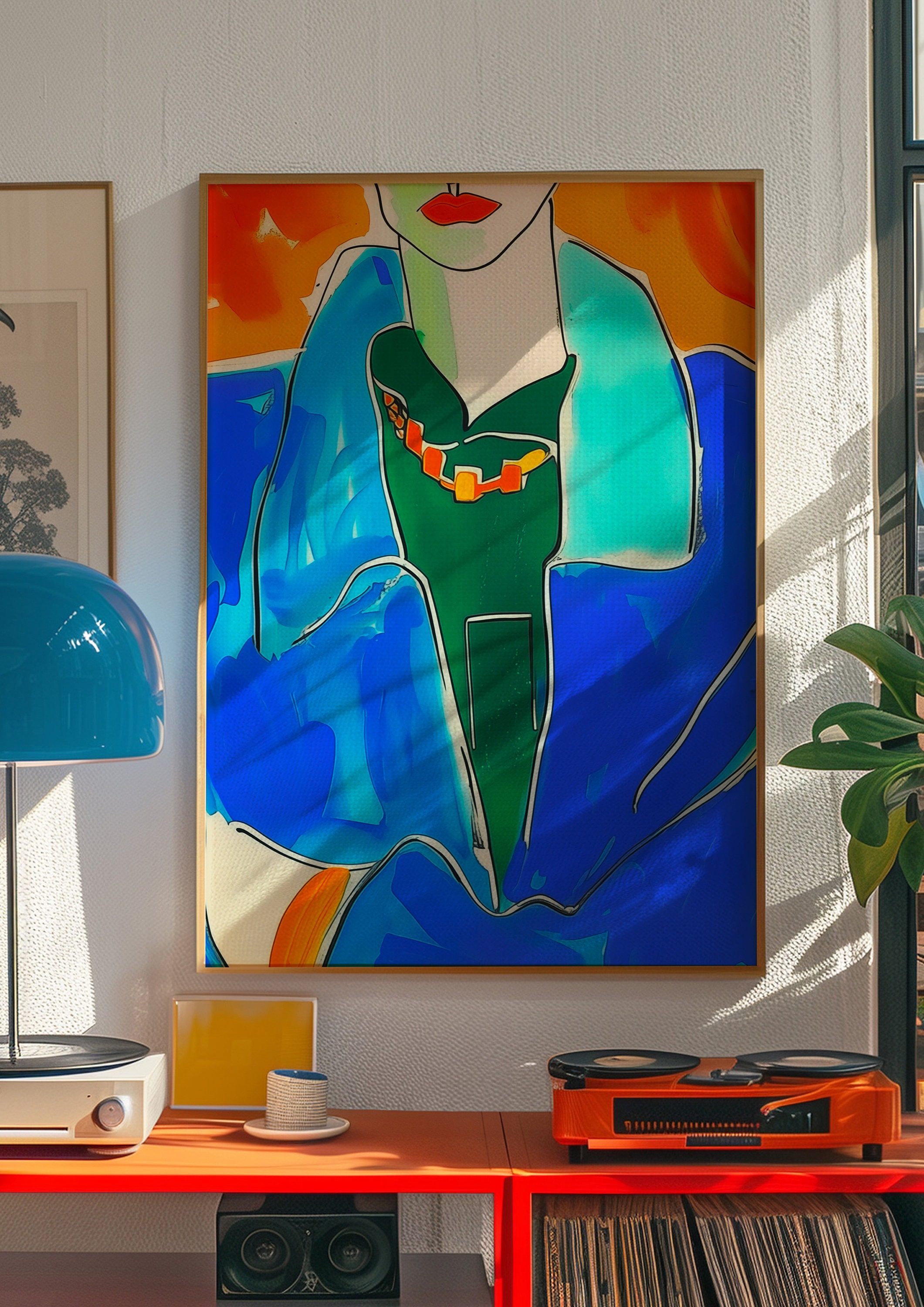 Portrait Decor, Kitsch Aesthetic Print, Vintage Poster, 70s Retro ...