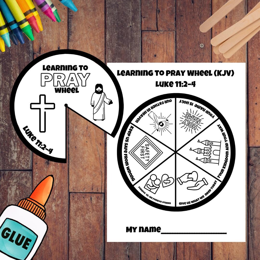 Learning to Pray Prompts Wheel | Christian Kids Prayer Craft | Bible ...