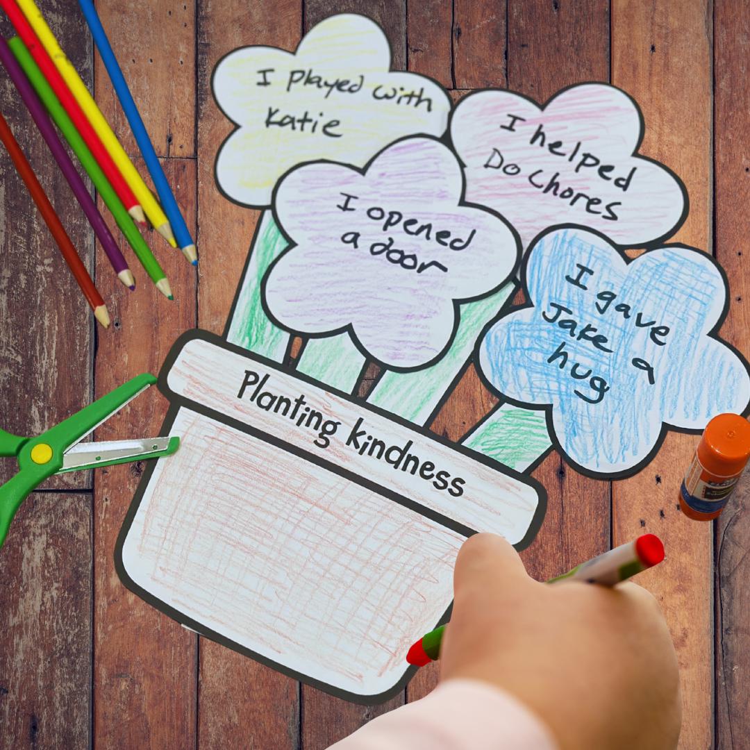 Printable Kindness Craft for Kids | Flowerpot Template | Write Kind ...