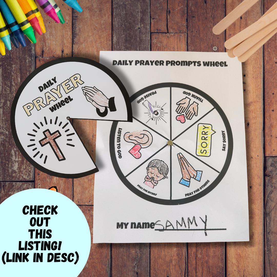 Learning to Pray Prompts Wheel | Christian Kids Prayer Craft | Bible ...