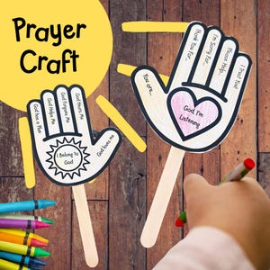 Finger Prayer Handprint Craft | Christian Kids Printable | Talking to ...