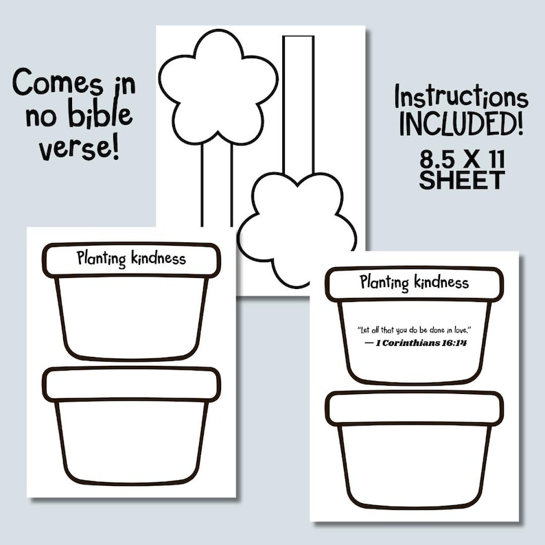 Printable Kindness Craft for Kids | Flowerpot Template | Write Kind ...