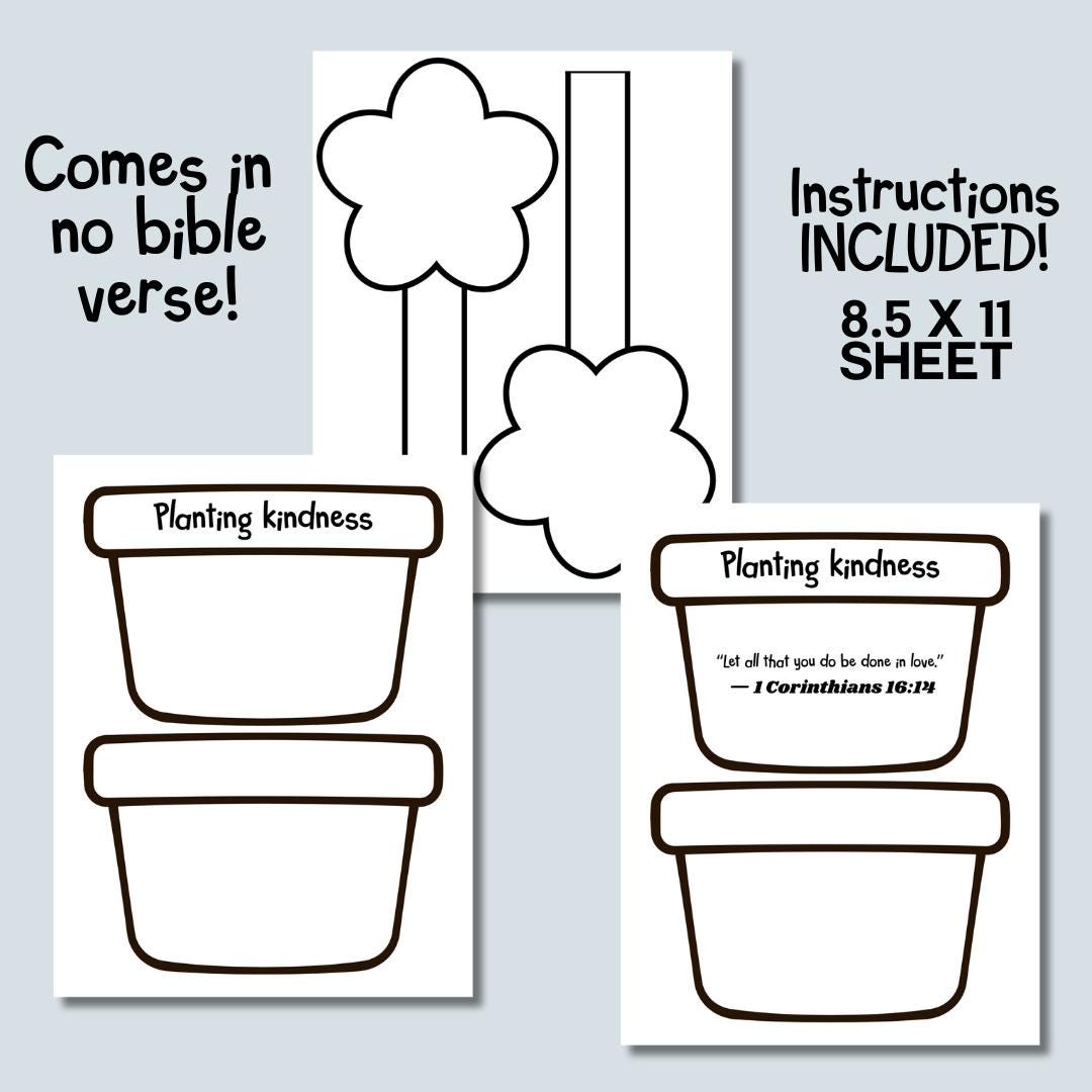 Printable Kindness Craft for Kids | Flowerpot Template | Write Kind ...