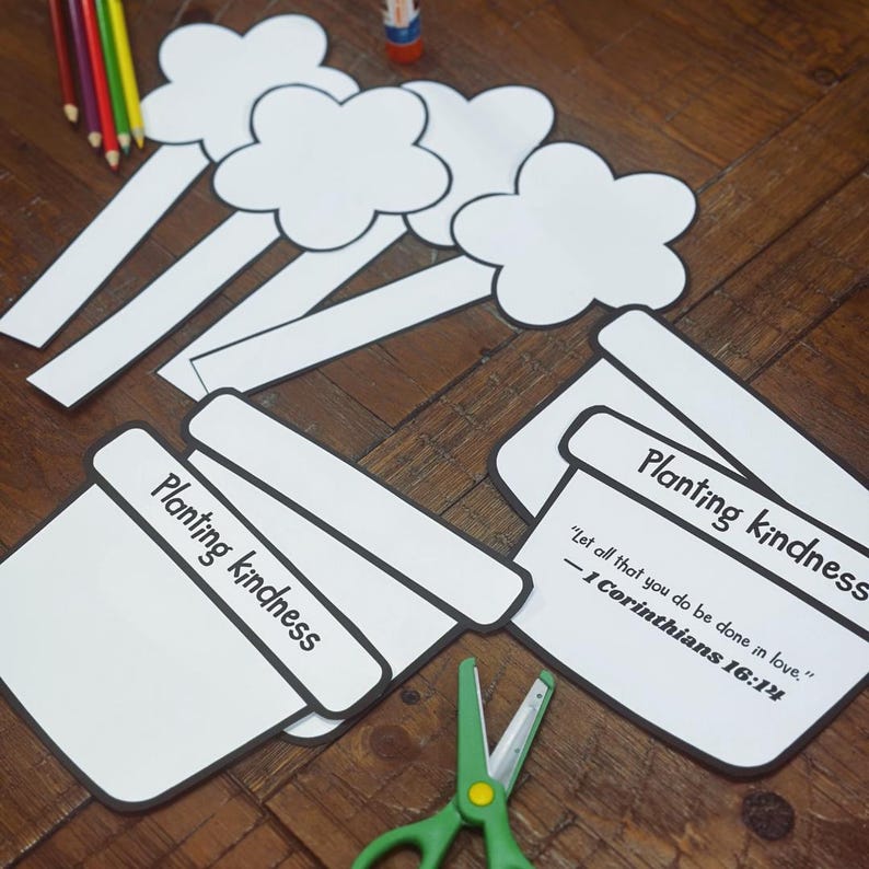 Printable Kindness Craft for Kids | Flowerpot Template | Write Kind ...