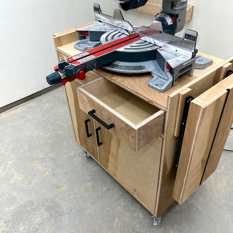 King Size Miter Saw Station Plans Written AND Video - Etsy