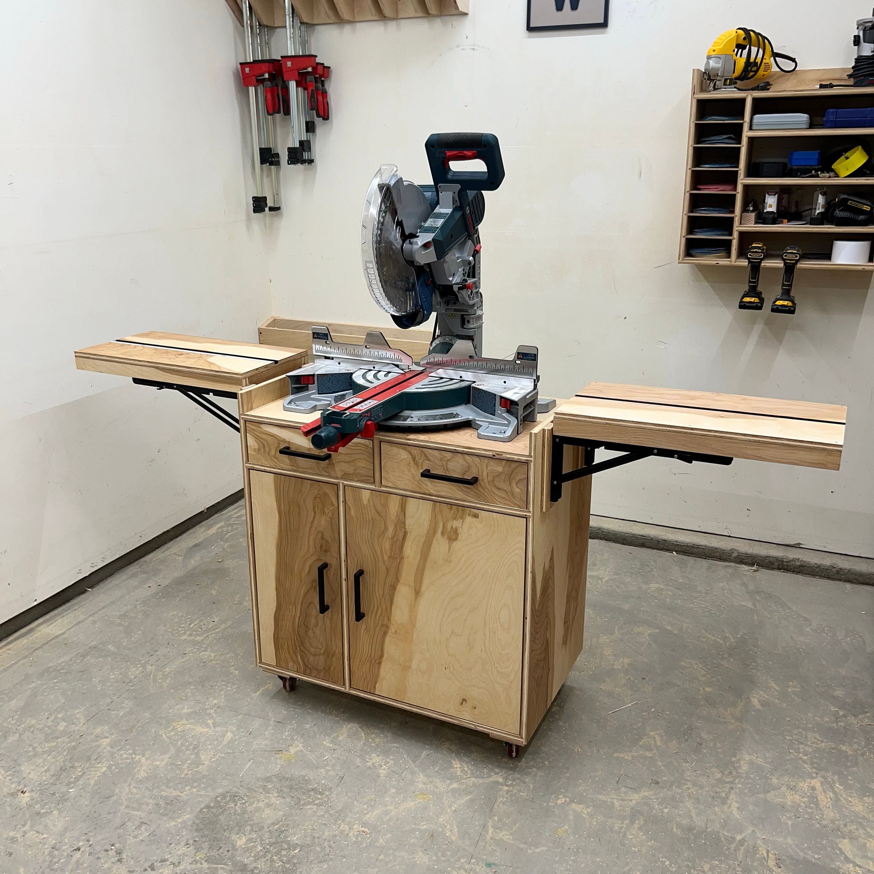 King Size Miter Saw Station Plans - Imperial AND Metric - Etsy