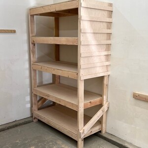 DIY 5-tier Shelving Unit Plans - Written and Video - Etsy