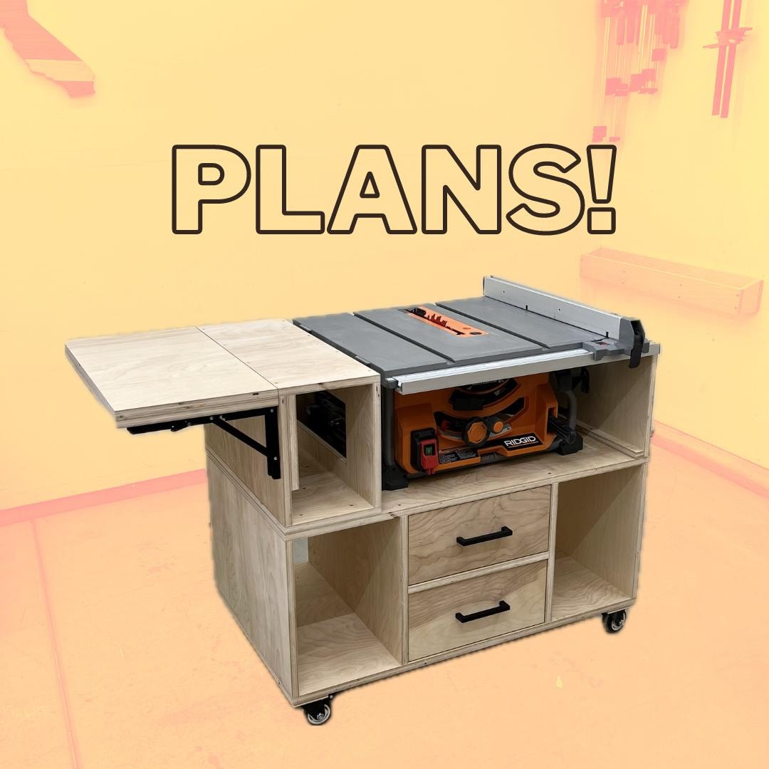 Mobile Table Saw Cart Plans - Written and Video - Etsy Canada