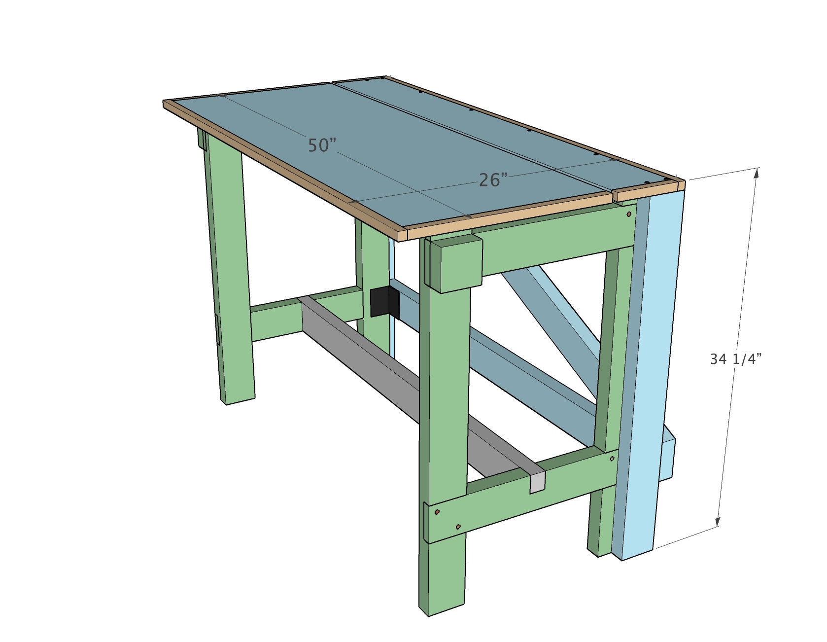 Lightweight Folding Workbench Plans - Imperial AND Metric - Etsy