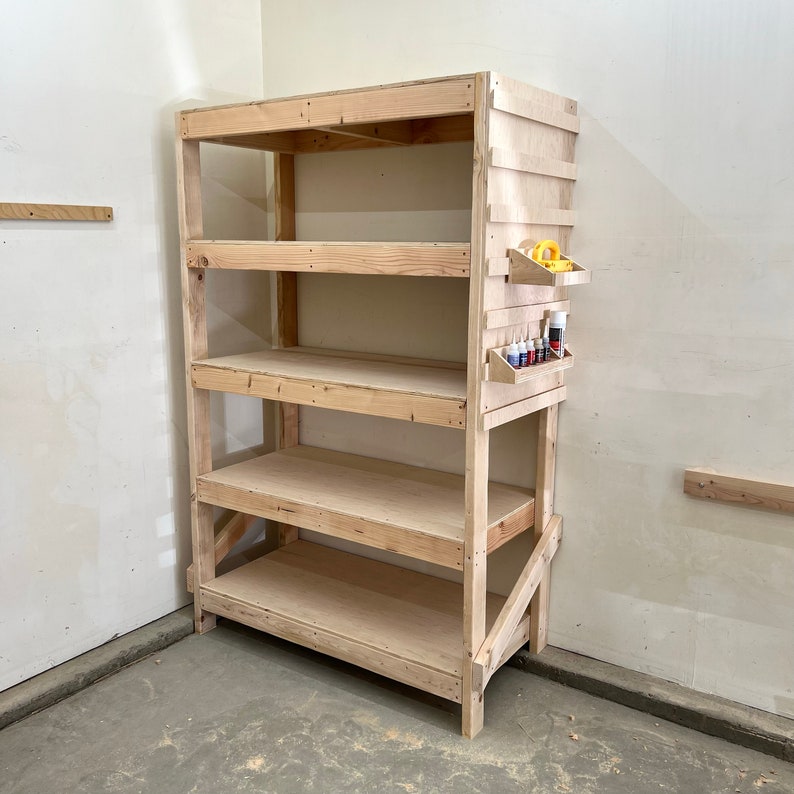 DIY 5-tier Shelving Unit Plans - Written and Video - Etsy