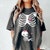 Halloween Skeleton Costume Pants Joggers Sweat Pants Sweatpants Glow in ...