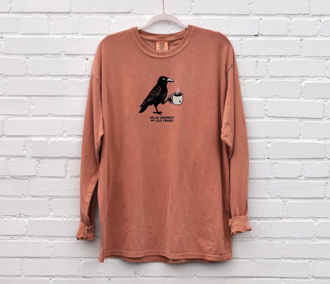 Raven Crow Coffee Shirt Halloween Shirt T-shirt Fall Tee Tshirts Women ...