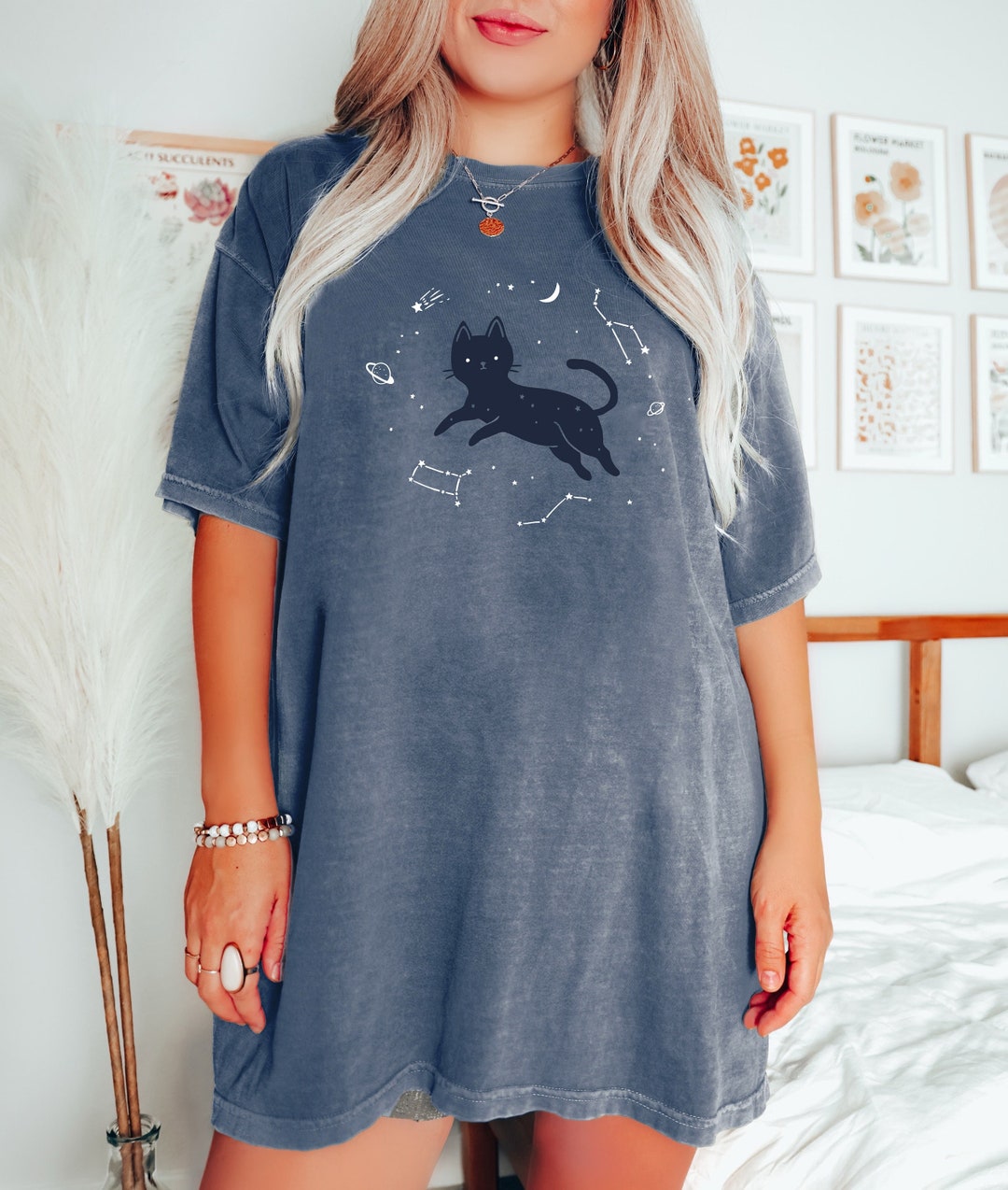 Space Cat Shirt Celestial Cat T Shirt Halloween Shirt Year of the Cat ...
