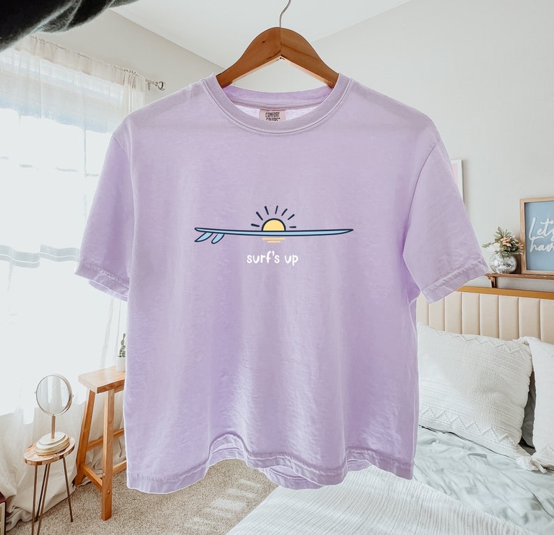 Sun Surfing Cropped Tshirt Ocean Beach T-shirt Summer Shirt ...
