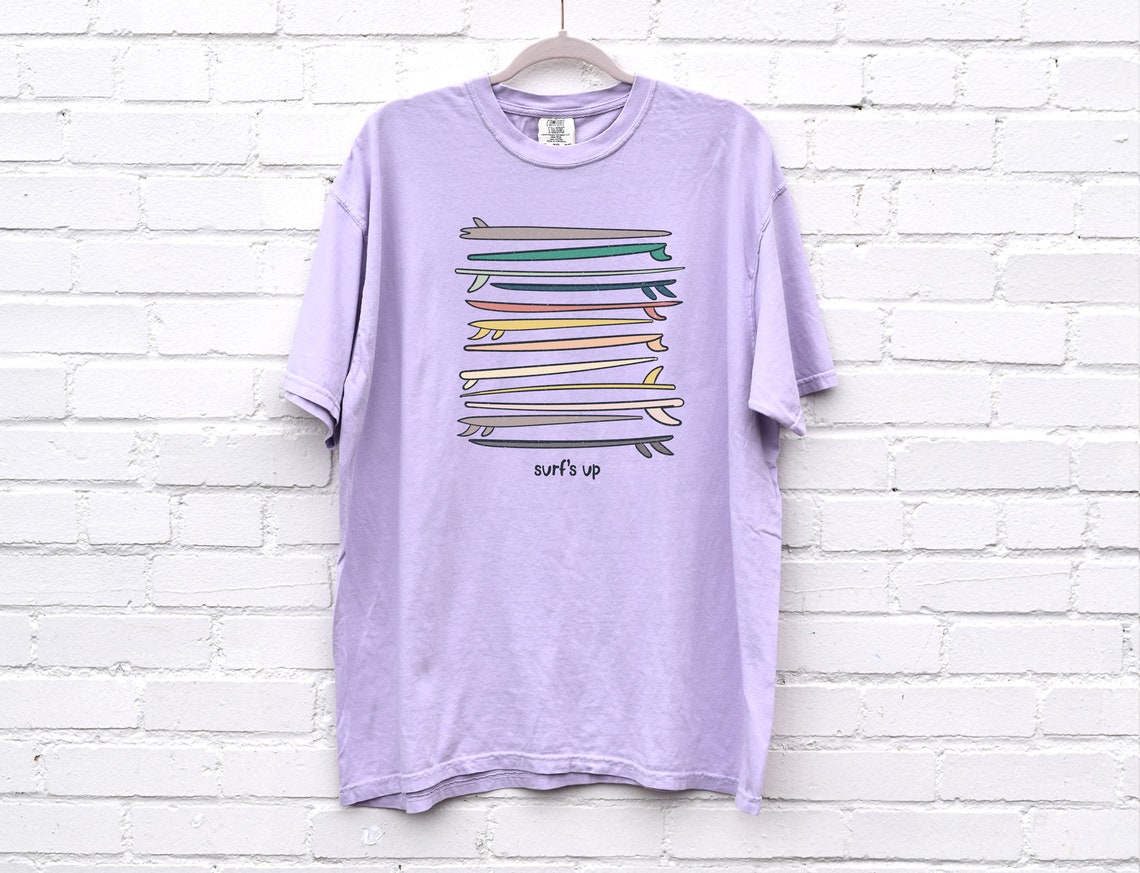 Surfing Tshirt Surf's up Beach Summer Shirt Ocean Comfort Colors Women ...