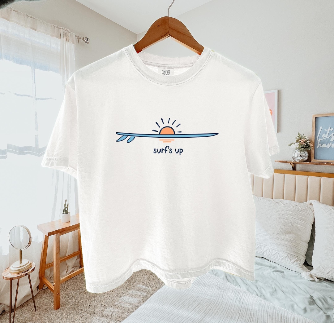 Sun Surfing Cropped Tshirt Ocean Beach T-shirt Summer Shirt ...