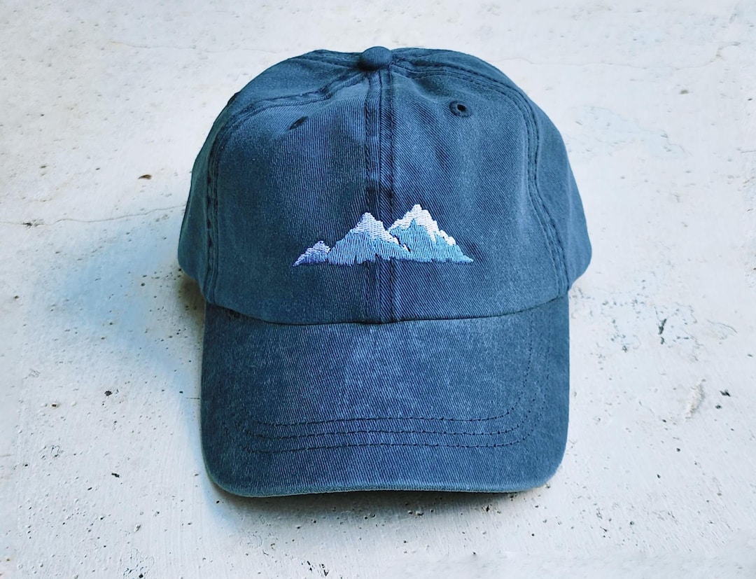 Mountains Mountain Embroidered Hat Nature Outdoor Hiking Cotton Dad Hat ...