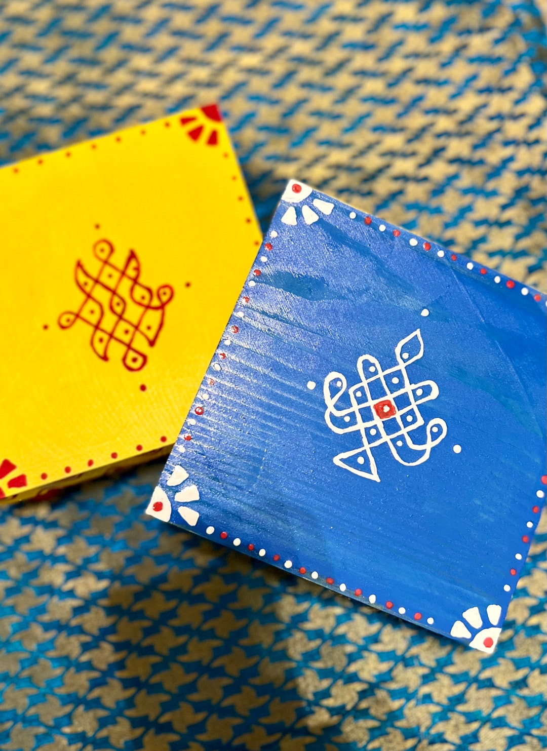 Kolam Designed Mini Chowki / Manai / Peeta . Return Gifts / - Etsy