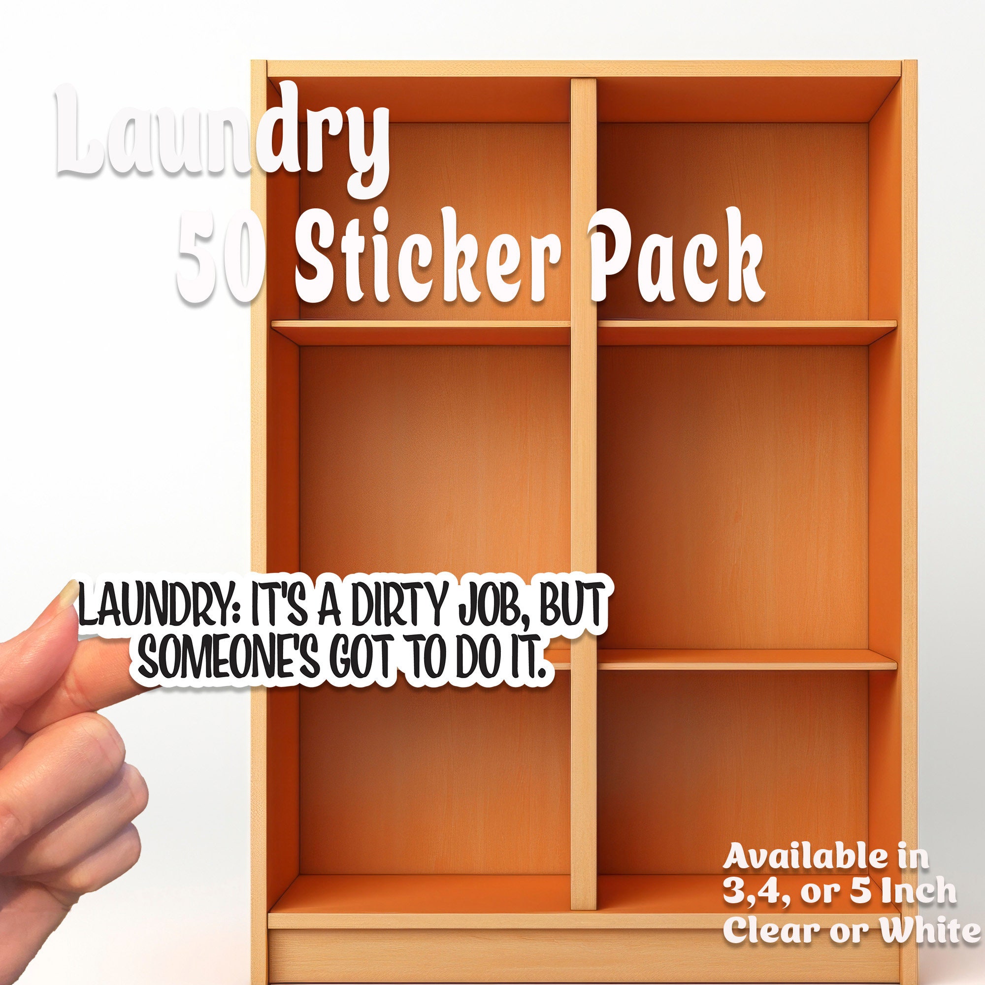 Laundry 50 Sticker Pack Cleaning Stickers Sticker Sheet Text Stickers ...