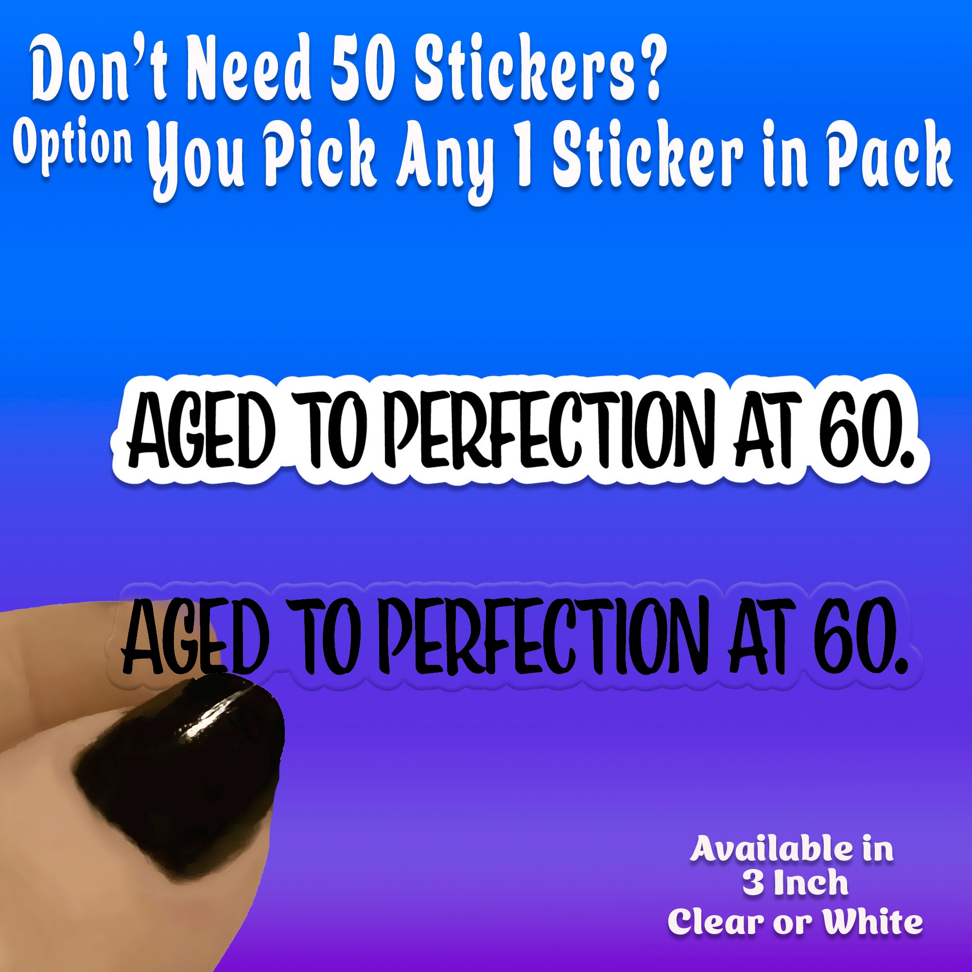 60th Birthday, Humor Stickers, Sticker Sheet, Funny Stickers, Sticker ...