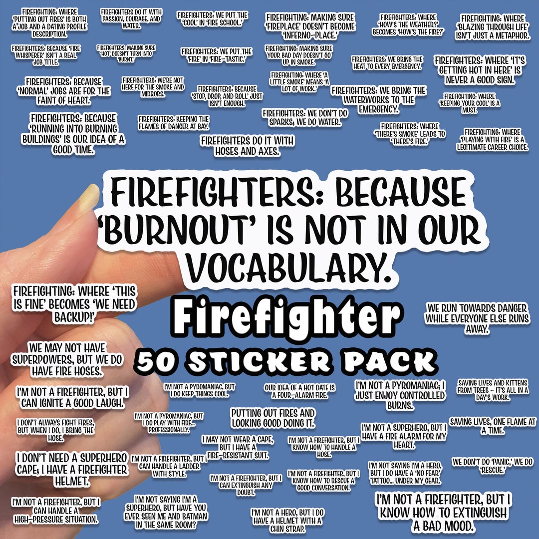Fireman 50 Sticker Pack Decal for Tumbler Laptop - Etsy