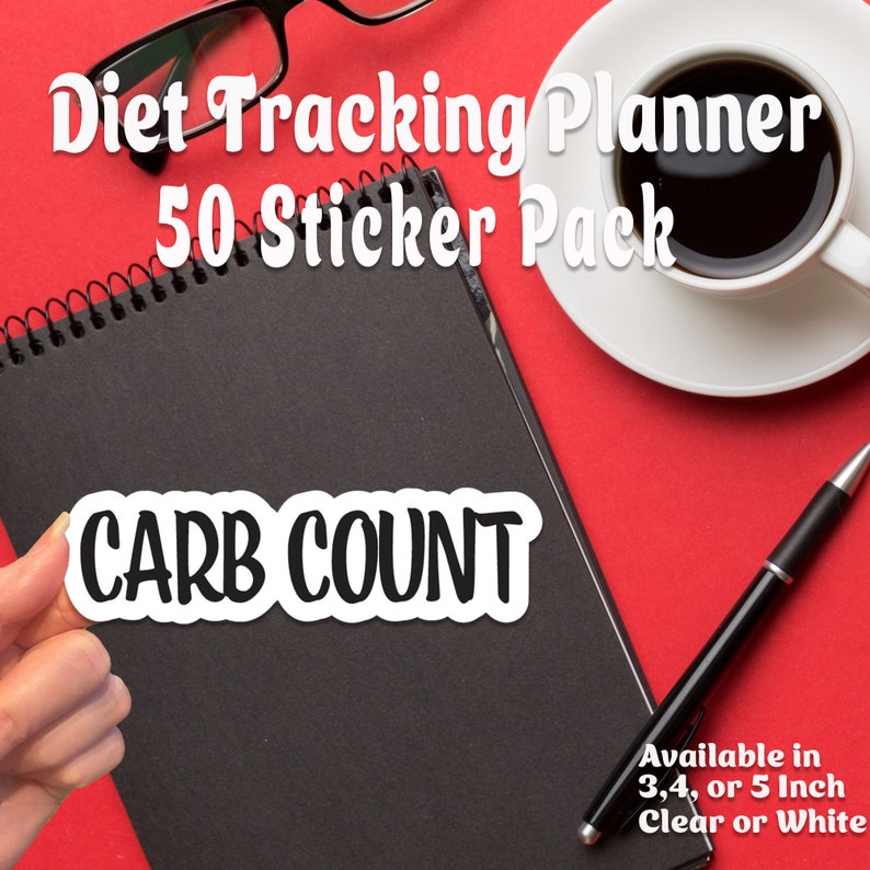 Diet Tracking Organizing Labels 50 Sticker Pack Vision Board Sticker ...