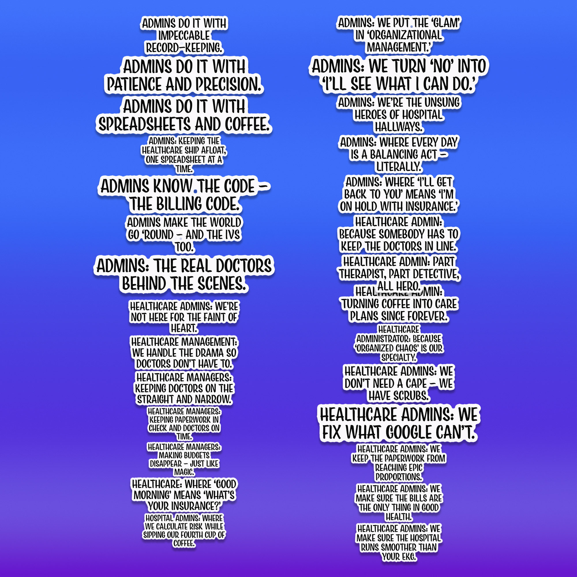 Medical Admin 50 Sticker Pack Decal for Tumbler, Laptop, Water-bottle ...