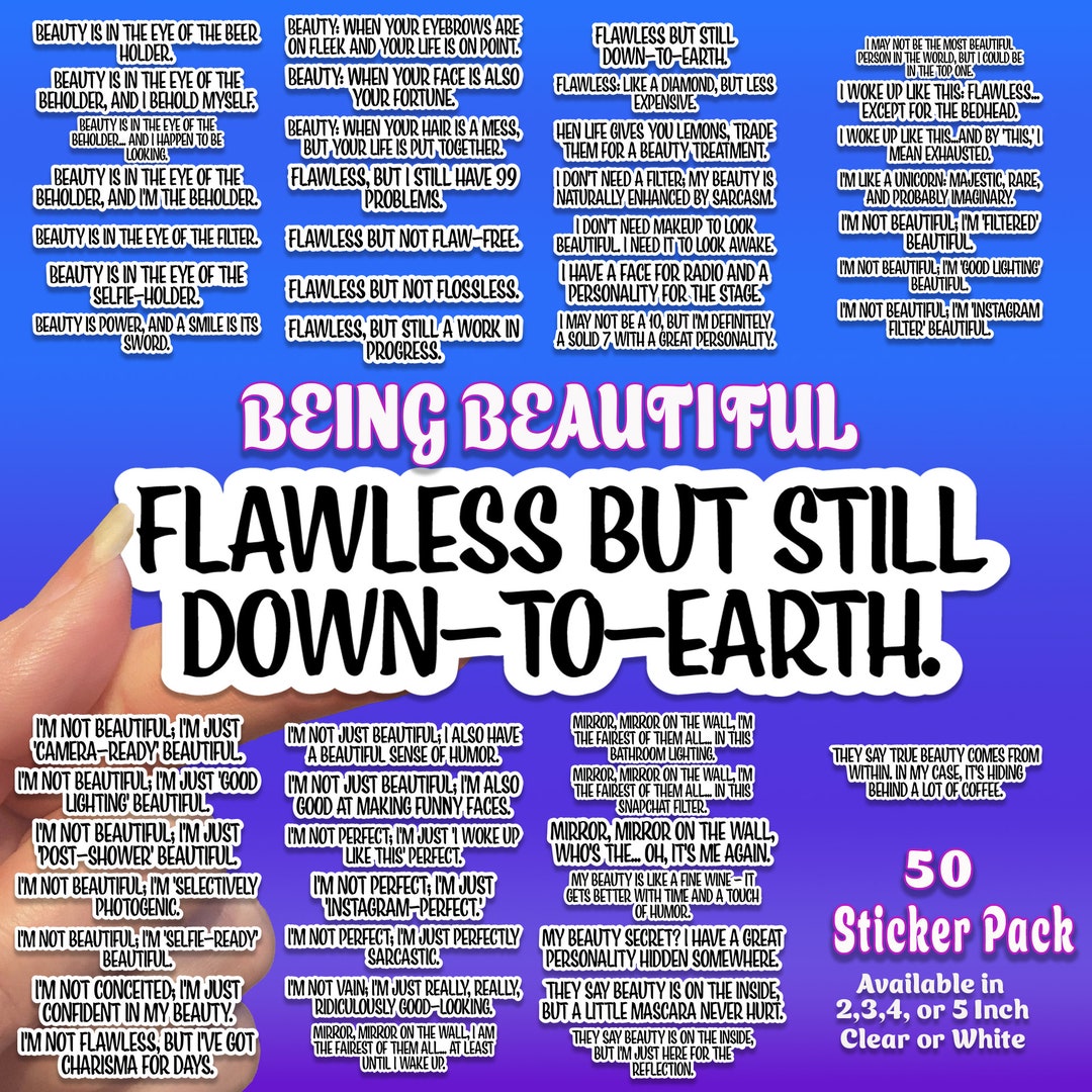 Beautiful 50 Sticker Pack Text Stickers Sticker Sheet Txt Stickers ...