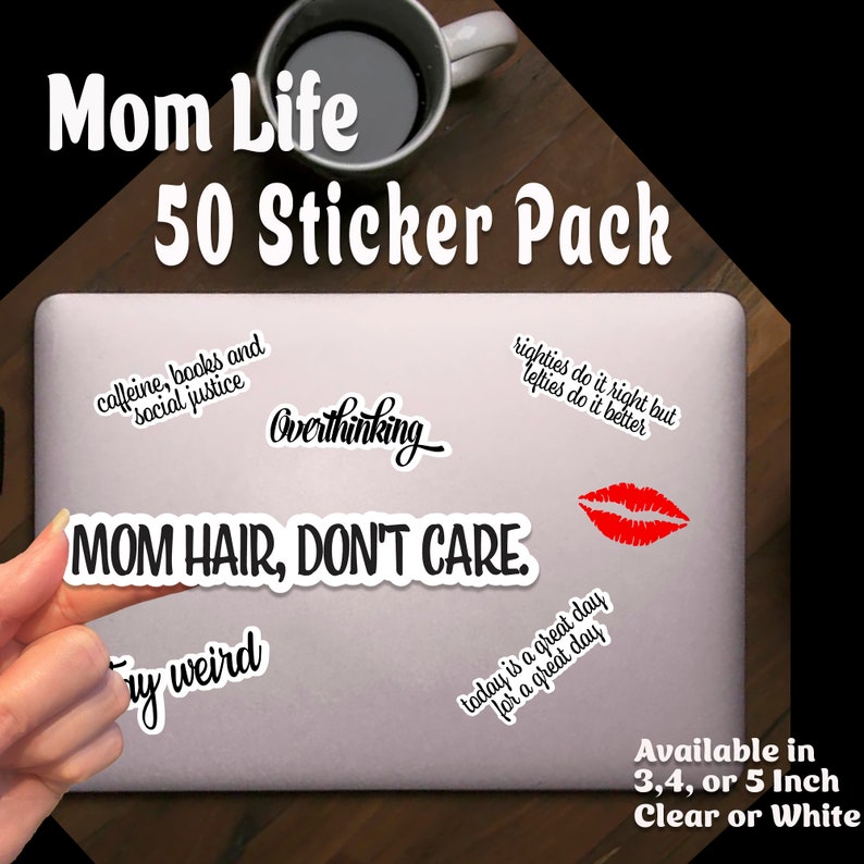 Mom Life 50 Sticker Pack Text Stickers Txt Stickers Sticker Sheet ...