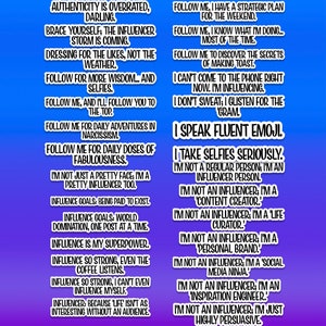 Influencer 50 Sticker Pack Text Stickers Sticker Sheet Txt Stickers ...