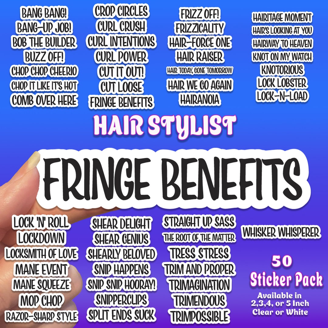 Hair Stylist 50 Sticker Pack Text Stickers Txt Stickers Sticker Sheet ...