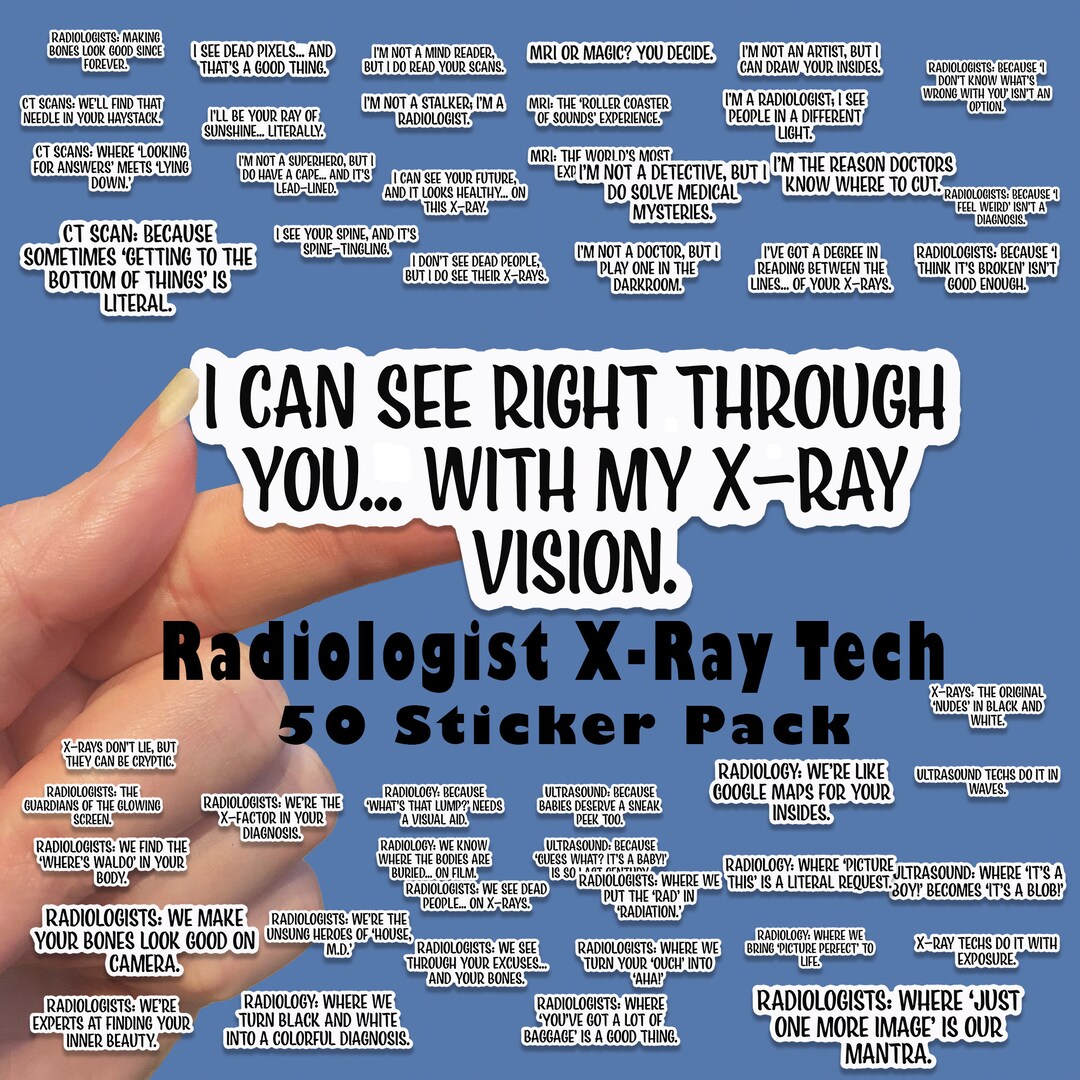 Radiologist X-ray 50 Sticker Pack Decal Funny Stickers for - Etsy