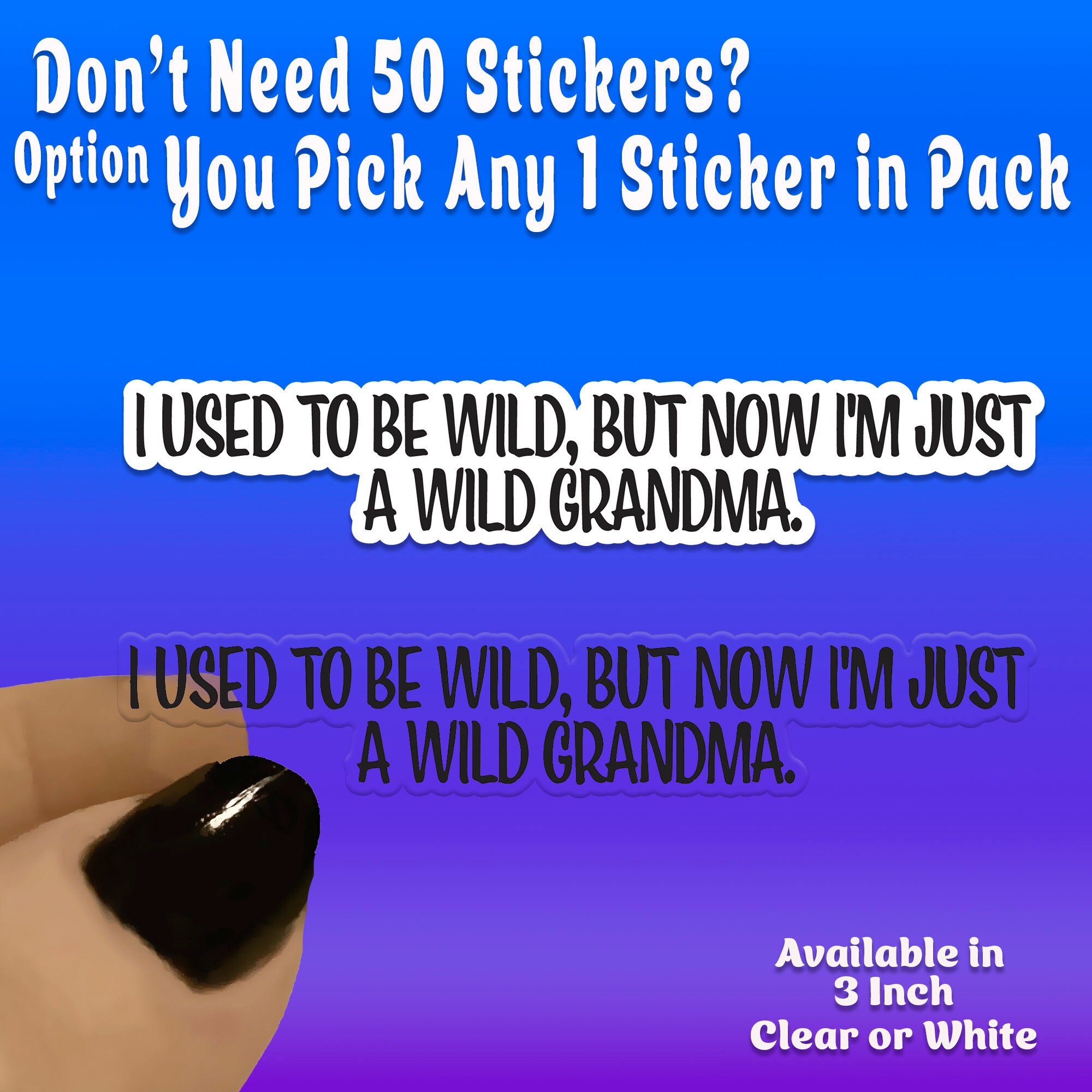 Grandma 50 Sticker Pack Text Stickers Txt Stickers Sticker Sheet ...