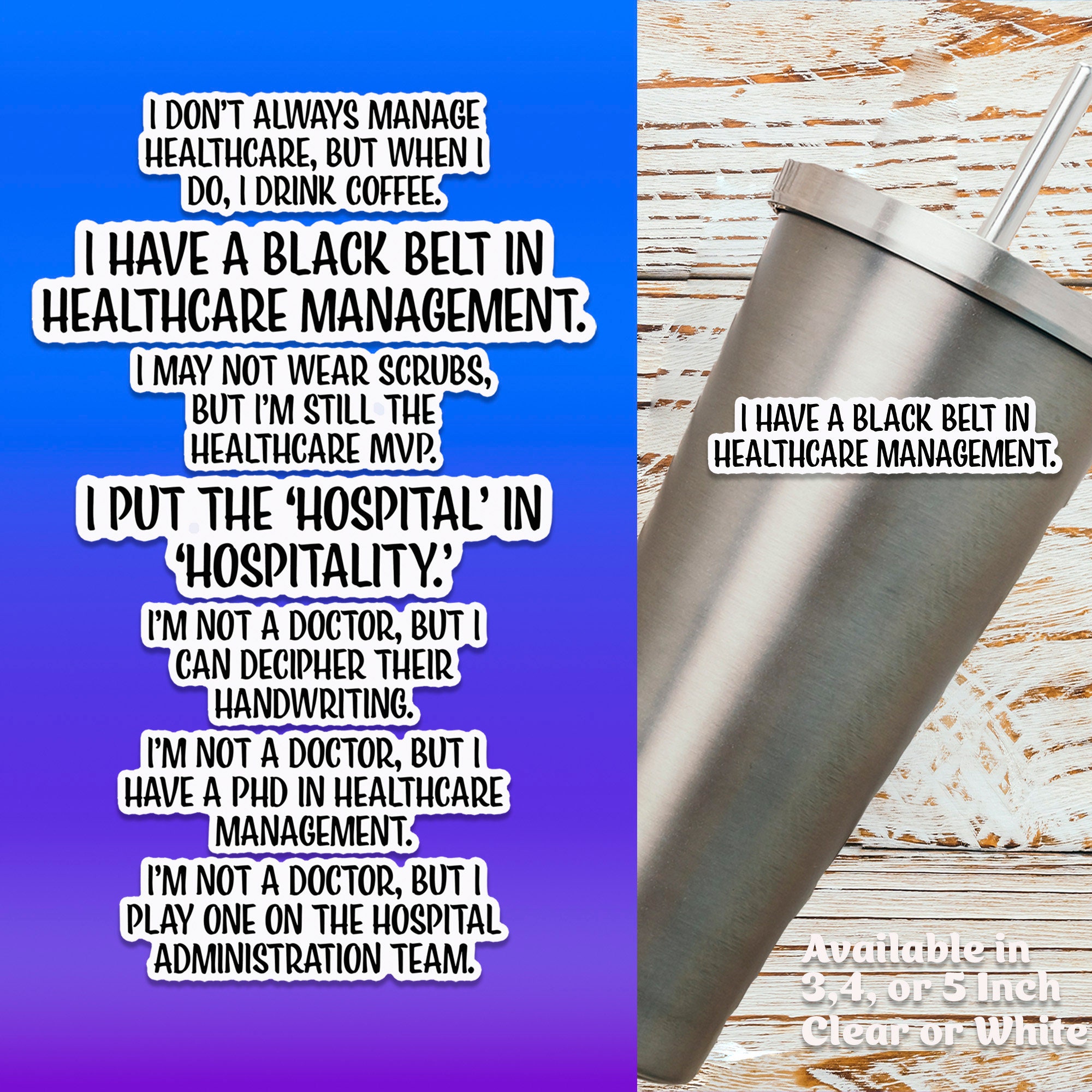 Medical Admin 50 Sticker Pack Decal for Tumbler, Laptop, Water-bottle ...