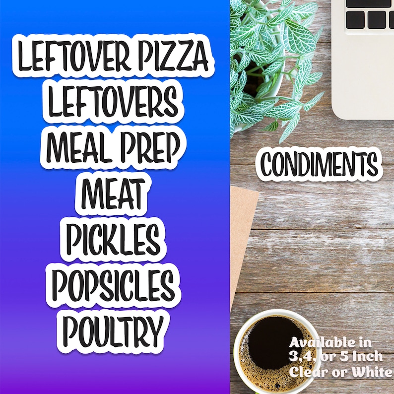 Fridge 50 Sticker Pack Cleaning Stickers Sticker Sheet Text Stickers ...