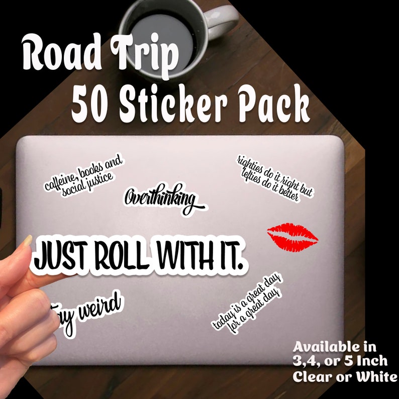 Road Trip 50 Sticker Pack Text Stickers Sticker Sheet Txt Stickers ...