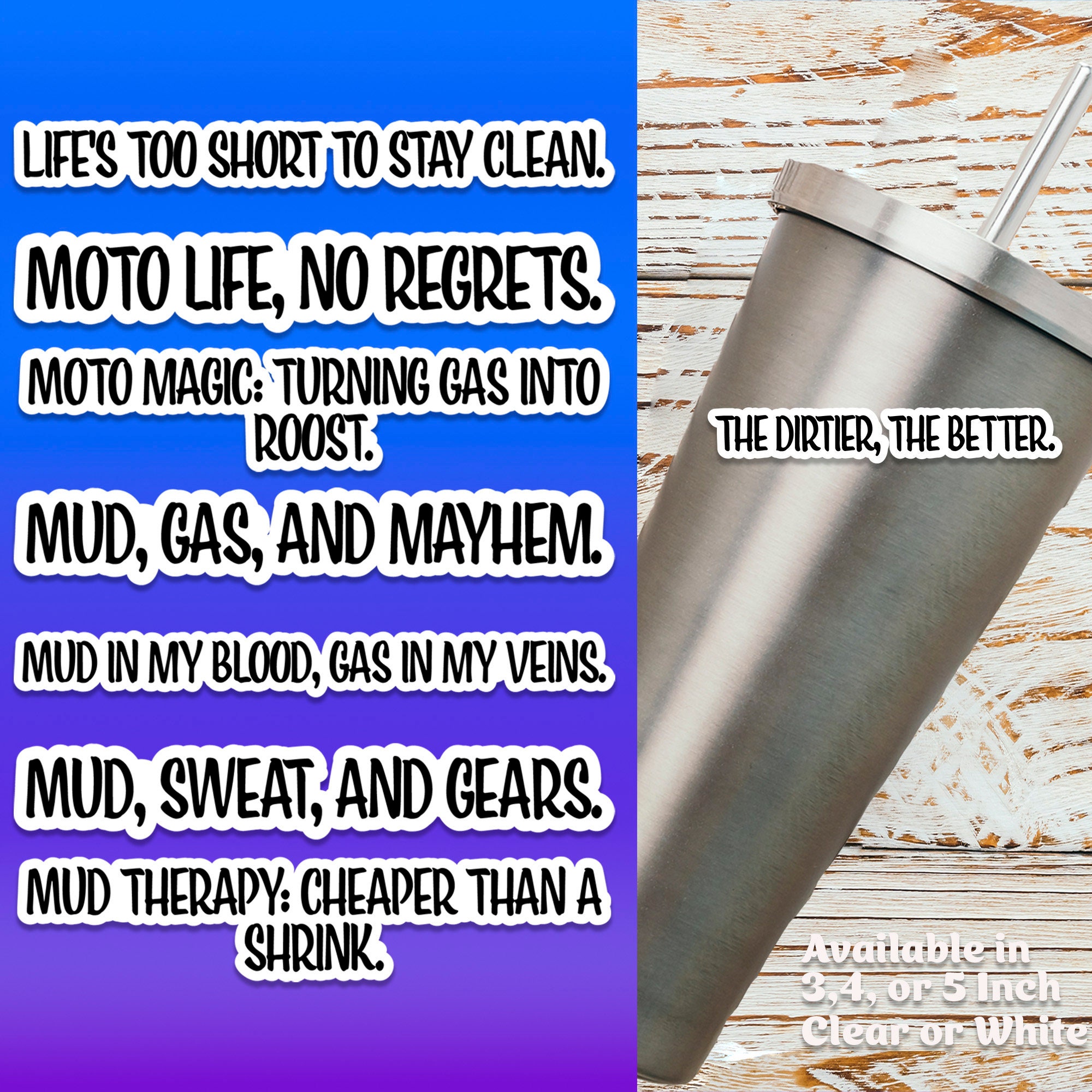 Dirt Bike 50 Sticker Pack Text Stickers Sticker Sheet Txt Stickers ...