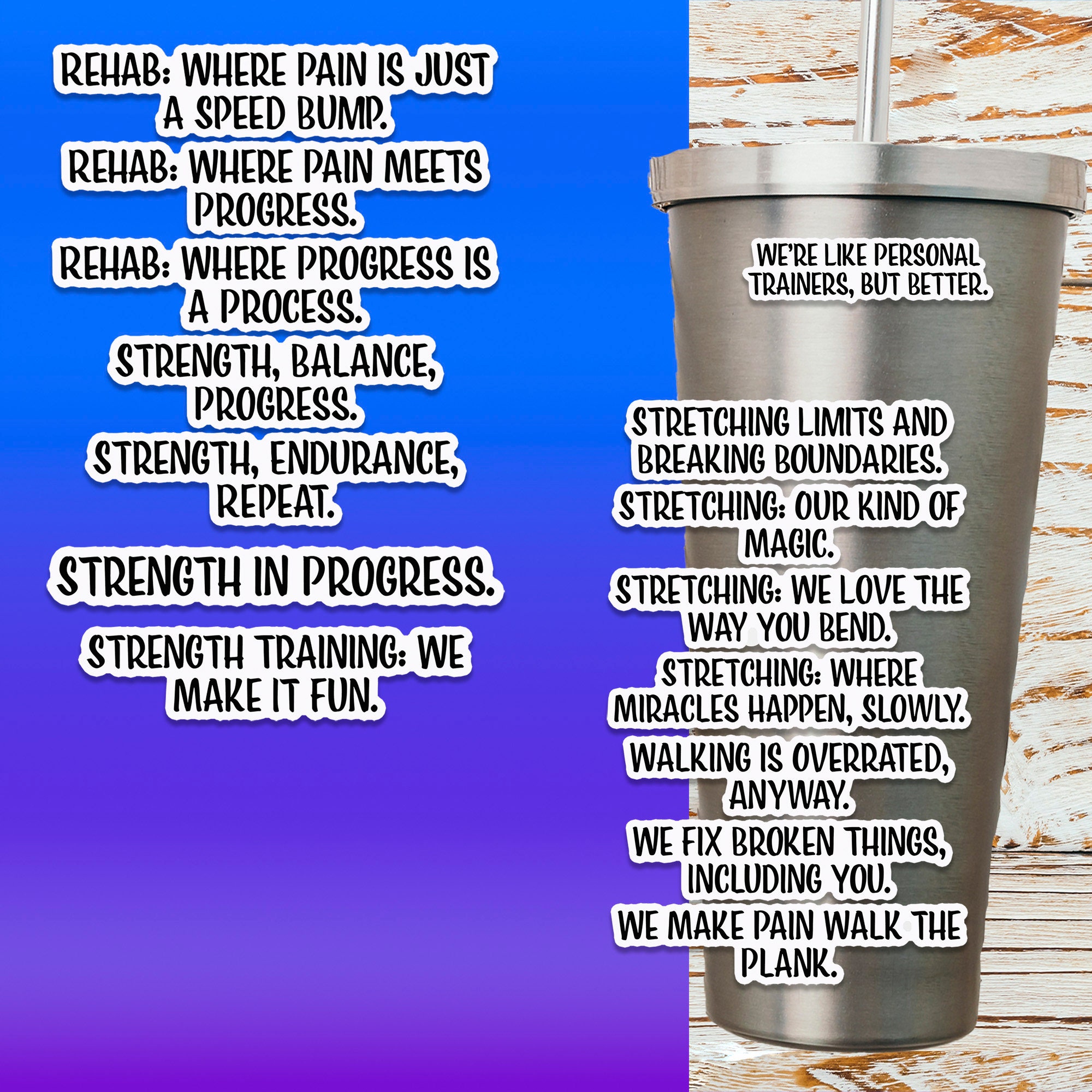 Physical Therapist 50 Sticker Pack Decal for Tumbler, Laptop, Water ...