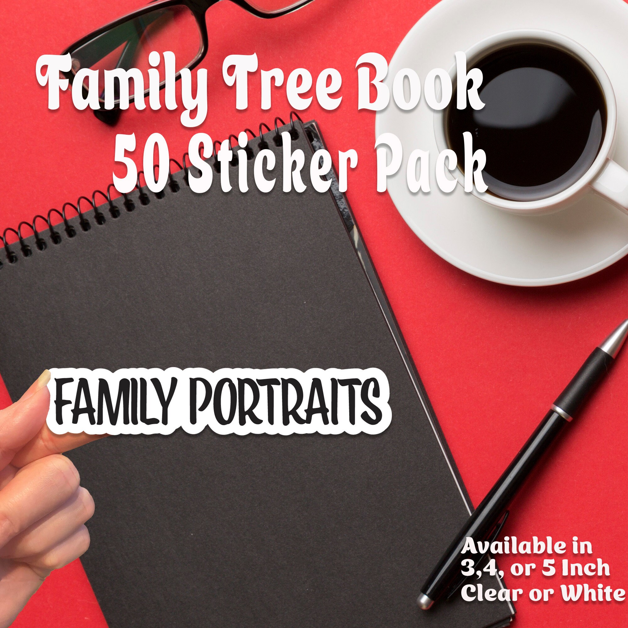Family Tree Organizing Labels 50 Sticker Pack Vision Board Sticker ...