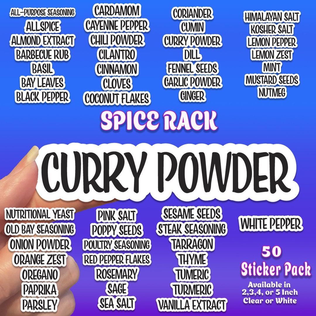Spice Rack 50 Sticker Pack Sticker Sheets Text Stickers Txt Stickers ...