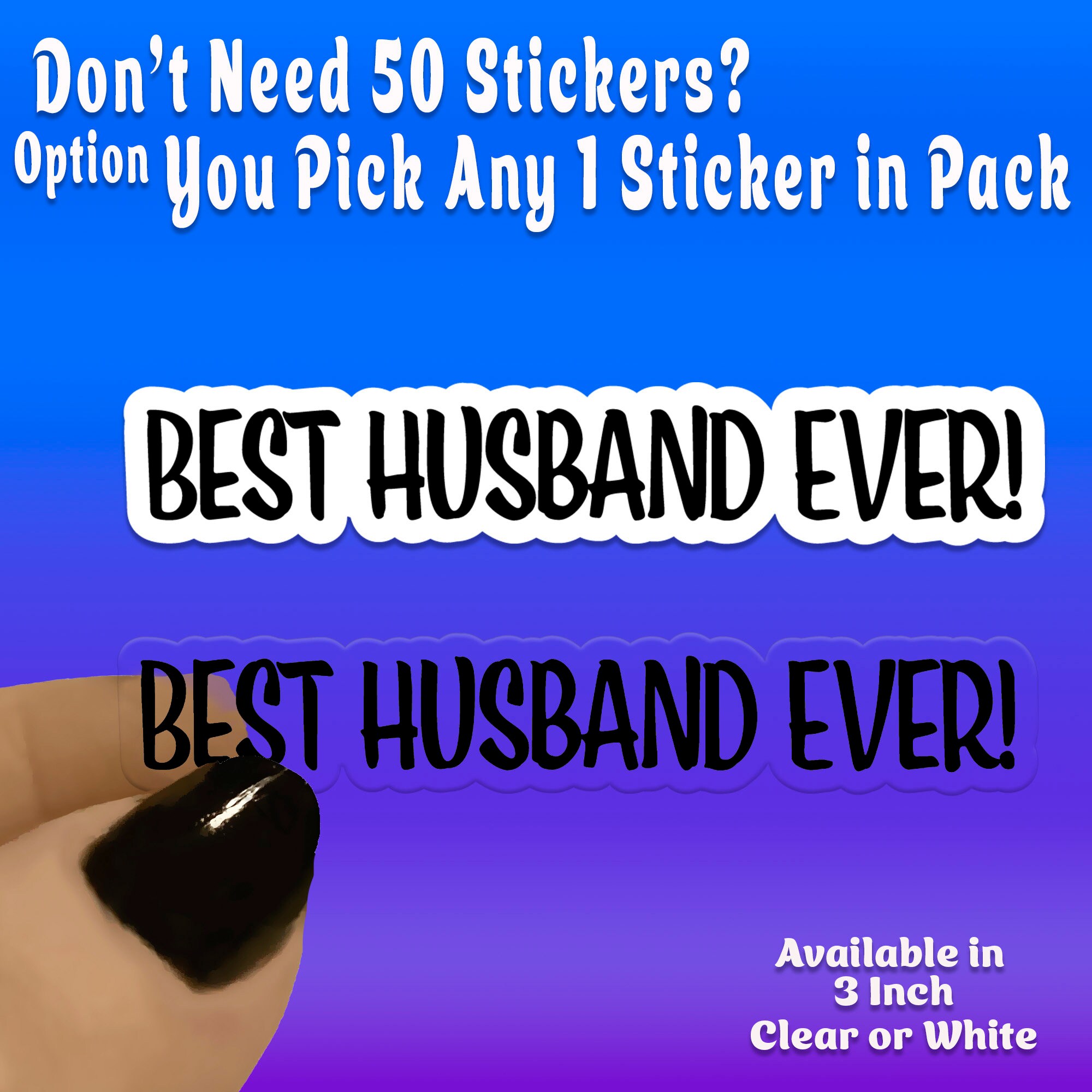 Husband 50 Sticker Pack Text Stickers Sticker Sheet Txt Stickers Funny ...