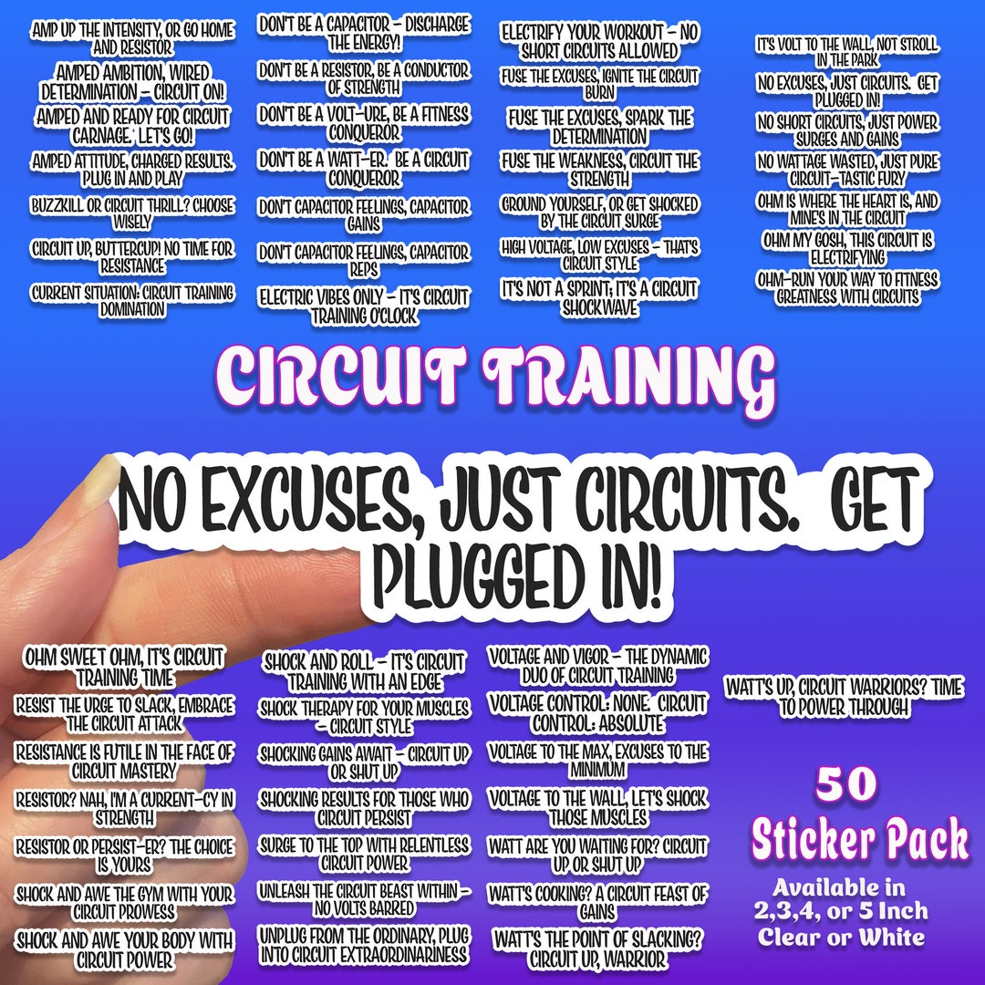 Circuit Training 50 Sticker Pack Text Stickers Txt Stickers Sticker ...