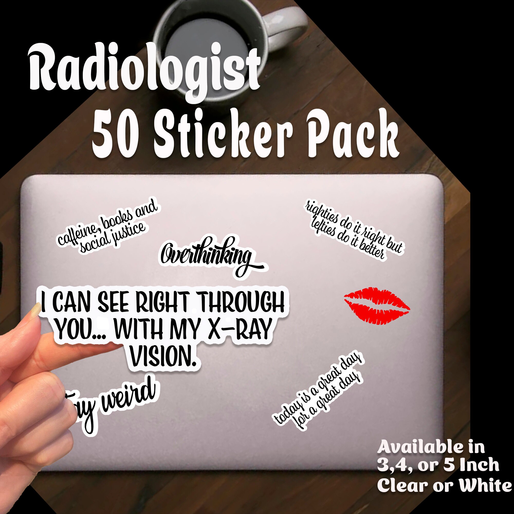 Radiologist X-ray 50 Sticker Pack Decal Funny Stickers for Tumbler ...