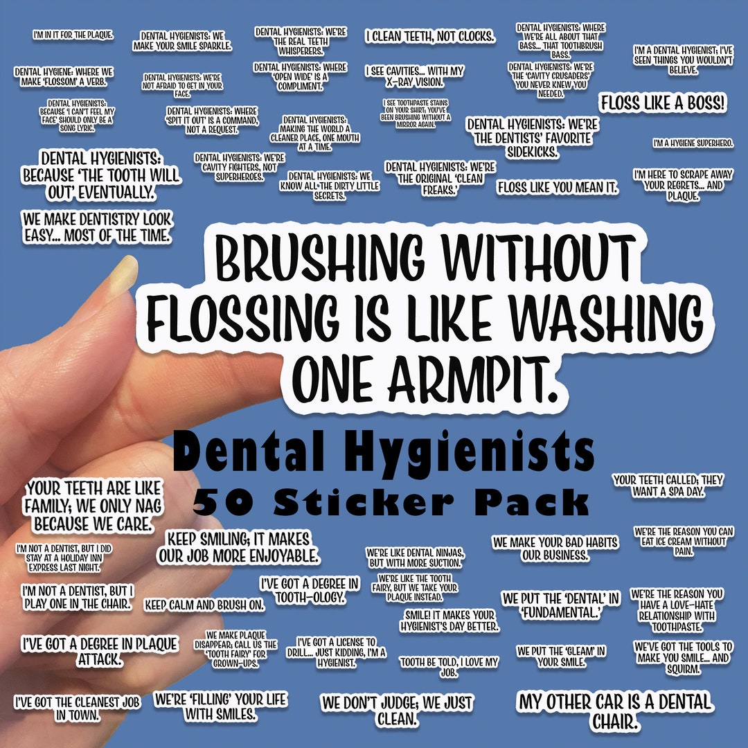 Dental Hygienist 50 Sticker Pack Decal for Tumbler Laptop - Etsy