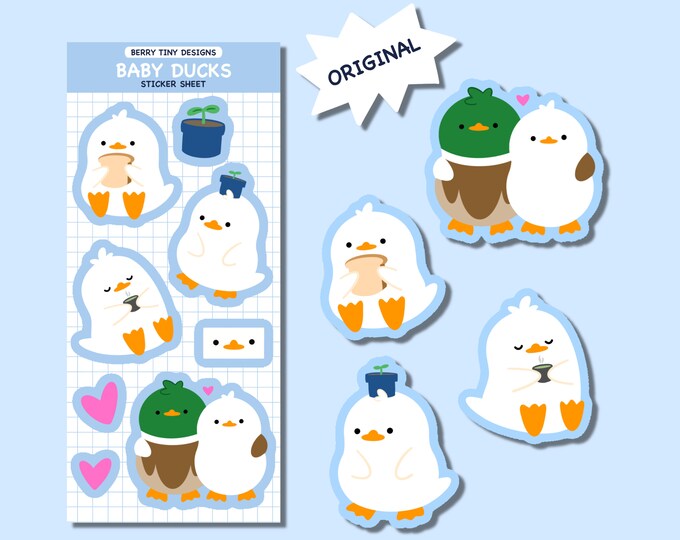 Baby Ducks Sticker Set and Sticker Sheet - Etsy