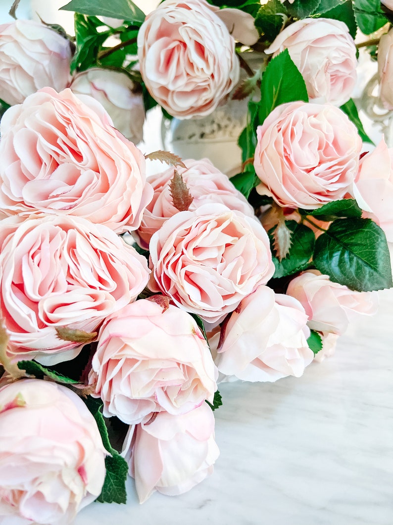 The jilly Real Touch Cabbage Rose Bouquet - Etsy