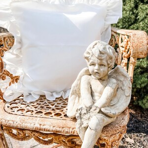 Pure White 18 X 18 Outdoor Ruffle Throw Pillow - Etsy