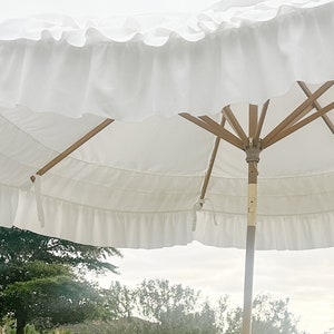 Pure White, Outdoor Ruffled Patio Umbrella (canopy Only) - Etsy